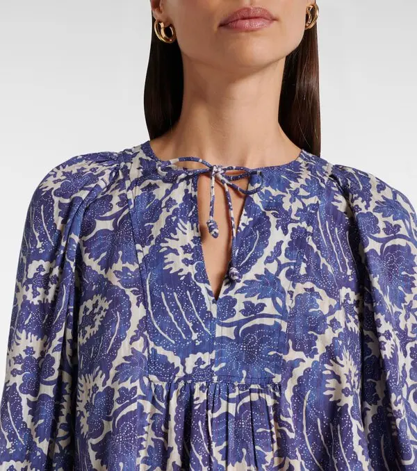 Ulla Johnson Brea Printed Blouse - Blue