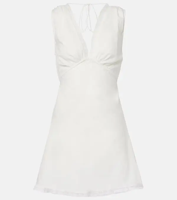 Faithfull The Brand Denise Cotton Voile Mini Dress - White