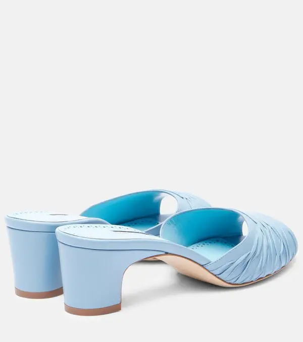 Manolo Blahnik Piruabar Mules - Blue