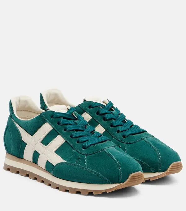 Hogan H671 Suede Sneakers - Green