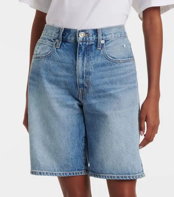 SLVRLAKE High-rise Denim Bermuda Shorts