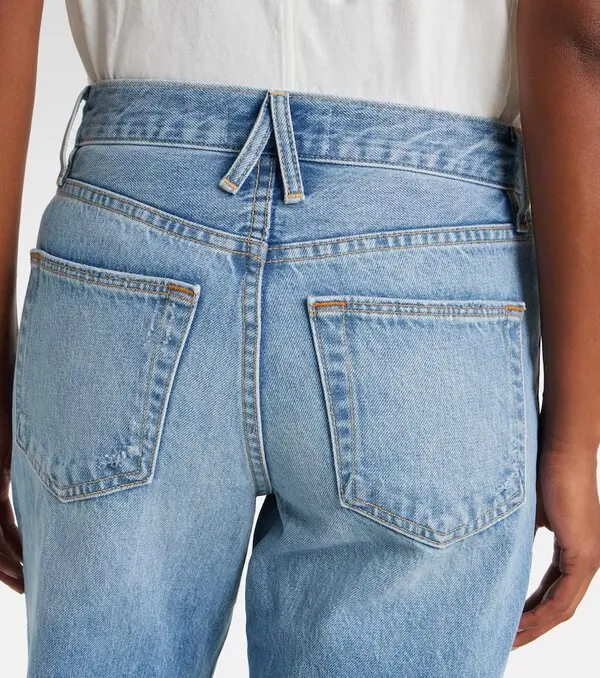 SLVRLAKE Selena Mid-rise Wide-leg Jeans In Santa Ynez - Blue