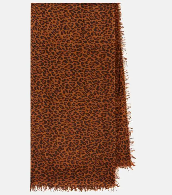 Isabel Marant Leopard-print Cashmere And Wool Scarf - Multicoloured