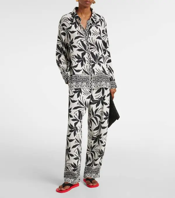 Velvet By Graham & Spencer Sienna Printed Shirt - Black