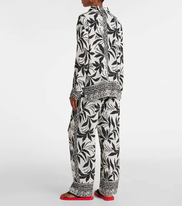Velvet By Graham & Spencer Sienna Printed Shirt - Black