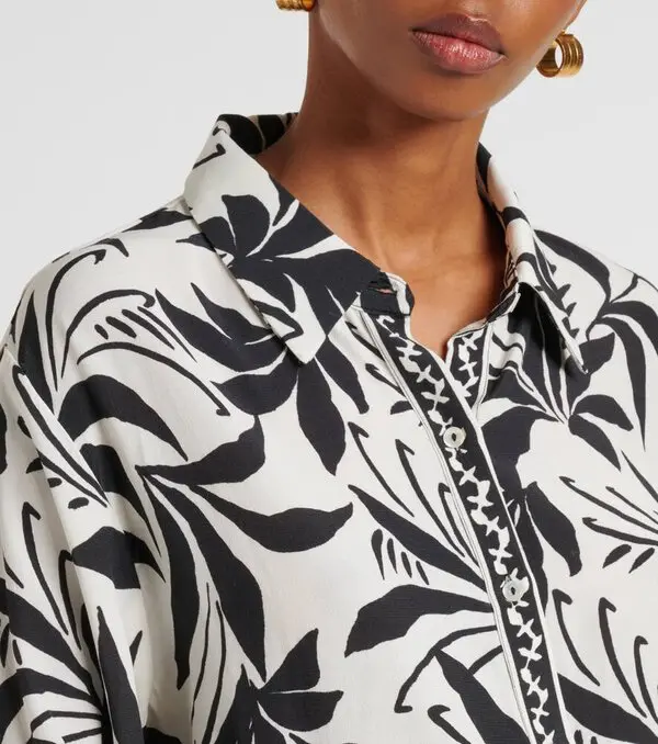 Velvet By Graham & Spencer Sienna Printed Shirt - Black