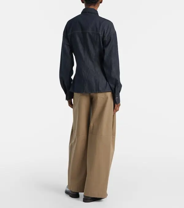 Brunello Cucinelli Bow-tie Cotton Blouse