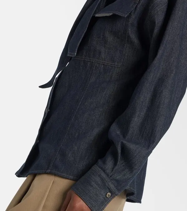 Brunello Cucinelli Bow-tie Cotton Blouse