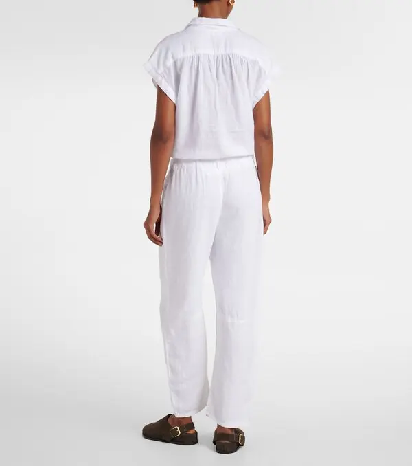 Velvet By Graham & Spencer Taylor Linen Straight Pants