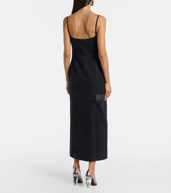 Stella McCartney Lace-trimmed Denim Maxi Dress