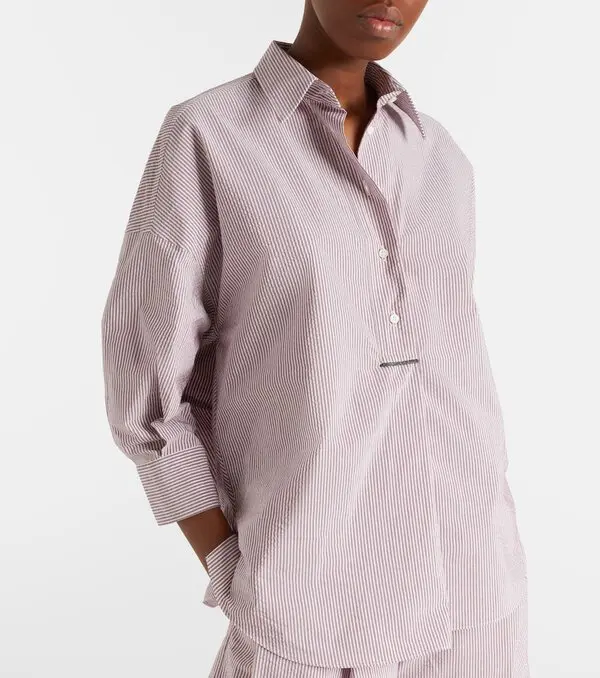 Brunello Cucinelli Striped Shirt - Red