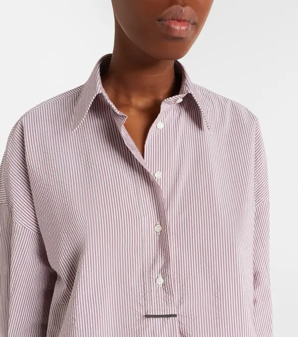 Brunello Cucinelli Striped Shirt - Red