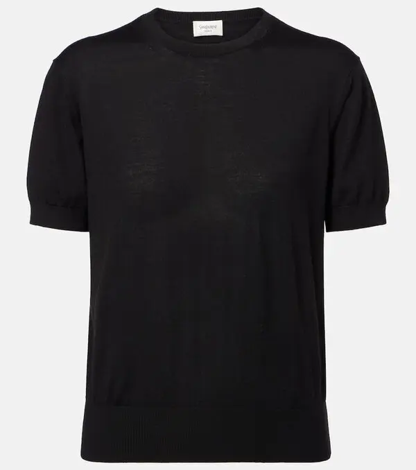 Saint Laurent Wool Top - Black