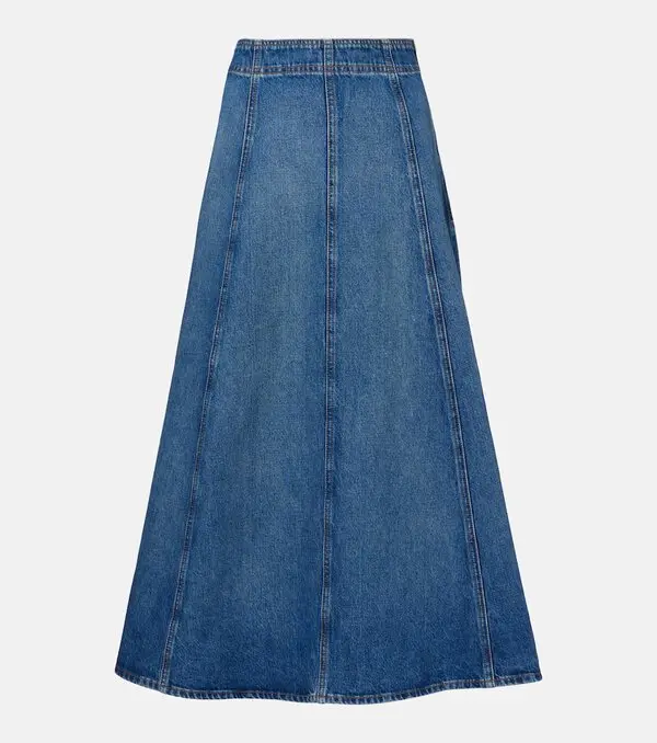 Ulla Johnson Uma Denim Midi Skirt