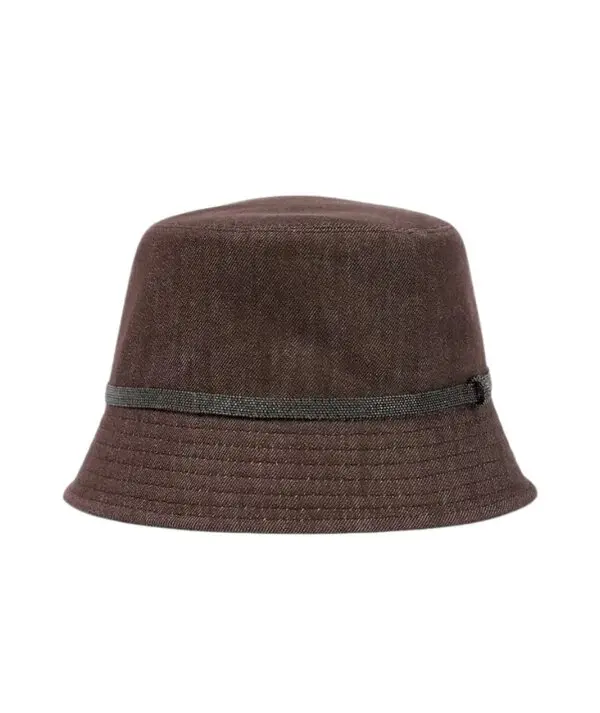 Brunello Cucinelli Monili Denim Bucket Hat - Brown