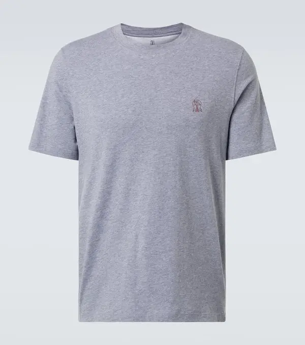 Brunello Cucinelli Cotton Jersey T-shirt - Grey