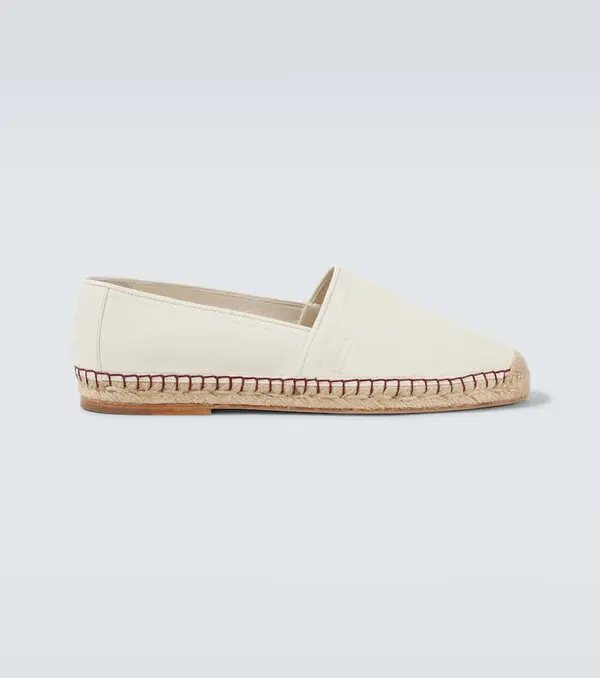 Brunello Cucinelli Leather Espadrilles - White