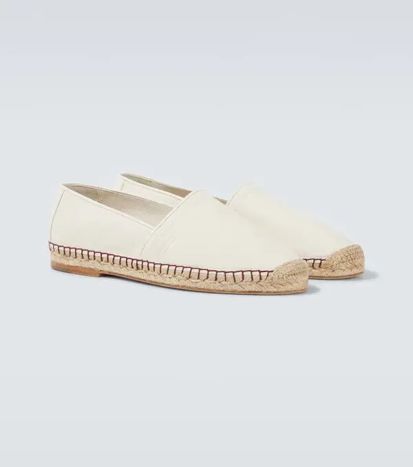 Brunello Cucinelli Leather Espadrilles - White