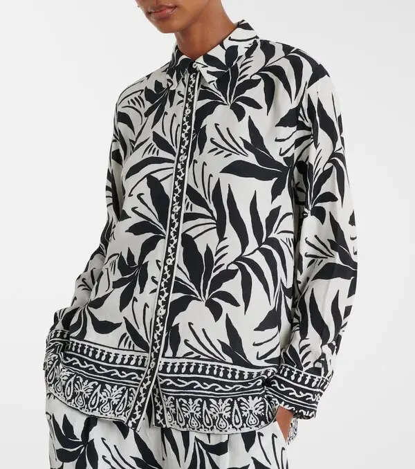 Velvet By Graham & Spencer Sienna Printed Shirt - Black