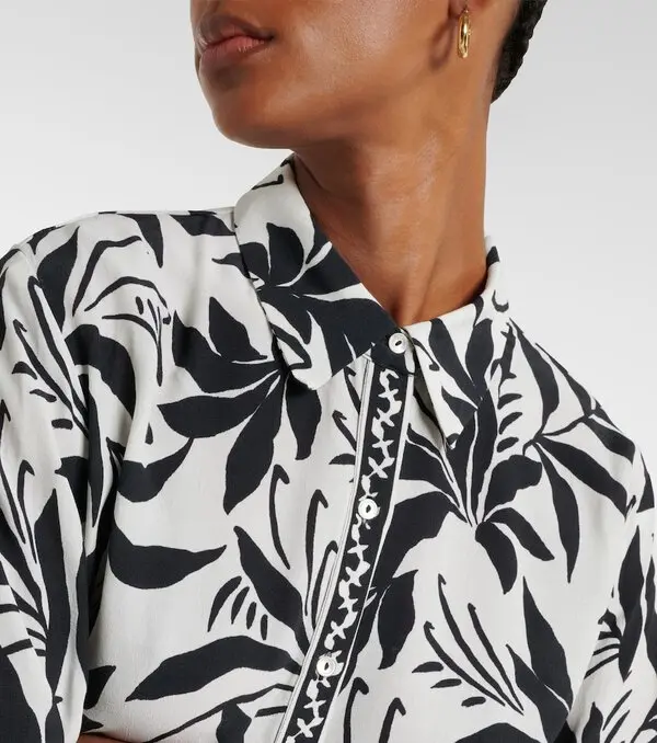 Velvet By Graham & Spencer Sienna Printed Shirt - Black