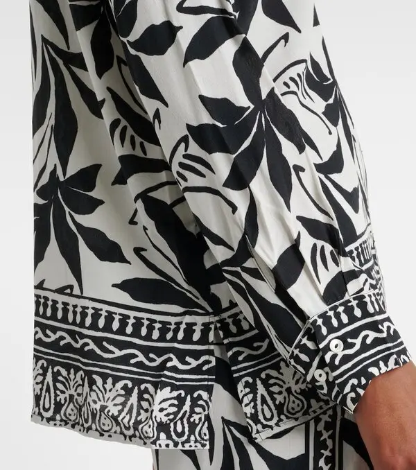 Velvet By Graham & Spencer Sienna Printed Shirt - Black