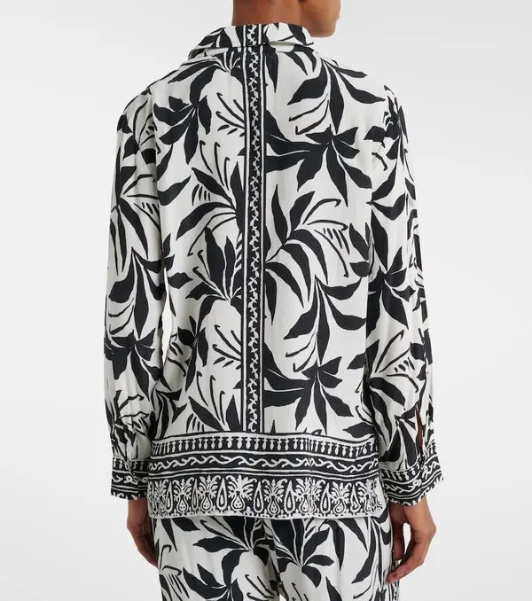 Velvet By Graham & Spencer Sienna Printed Shirt - Black