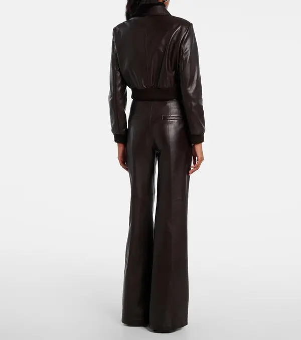 Dorothee Schumacher Sleek Statement Cropped Leather Jacket
