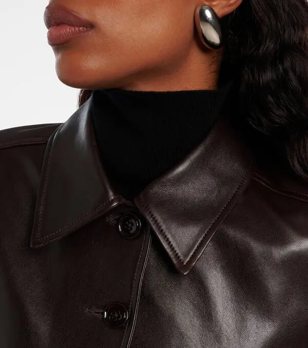 Dorothee Schumacher Sleek Statement Cropped Leather Jacket