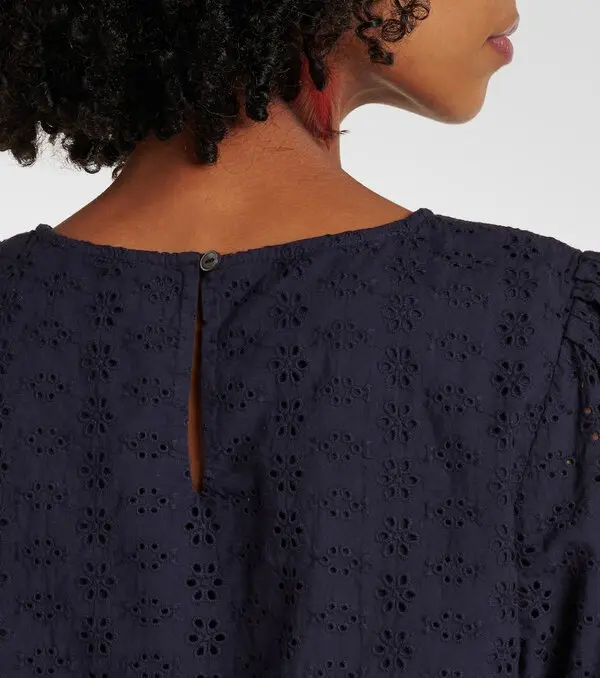 Velvet By Graham & Spencer Dalyn Embroidered Cotton Blouse