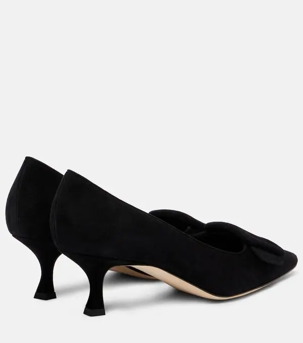 Manolo Blahnik Maysale 50 Suede Pumps