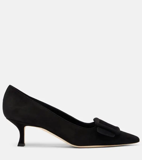 Manolo Blahnik Maysale 50 Suede Pumps