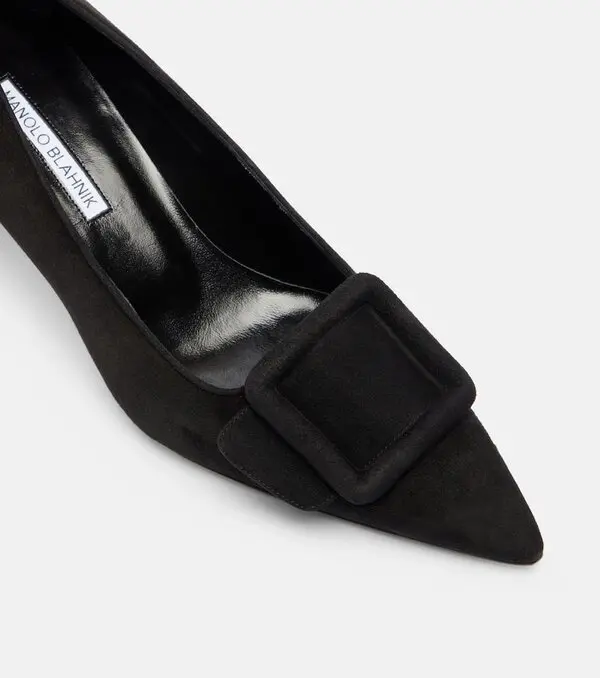 Manolo Blahnik Maysale 50 Suede Pumps