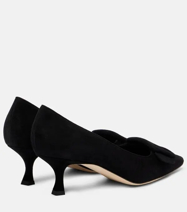 Manolo Blahnik Maysale 50 Suede Pumps