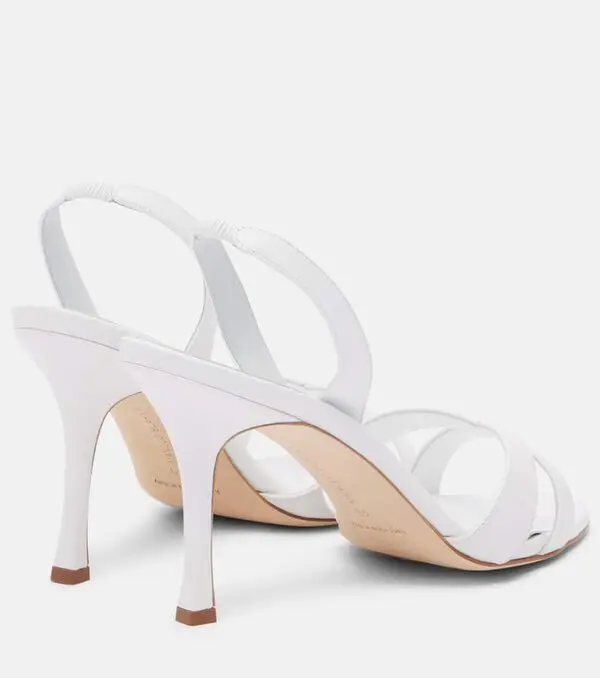 Manolo Blahnik Callasi Leather Slingback Sandals
