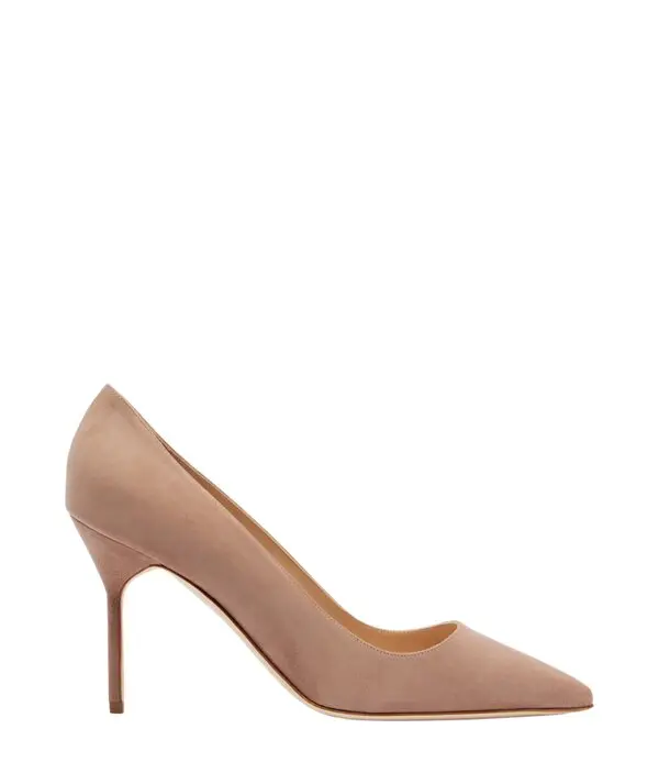 Manolo Blahnik Bb 90 Suede Pumps - Brown