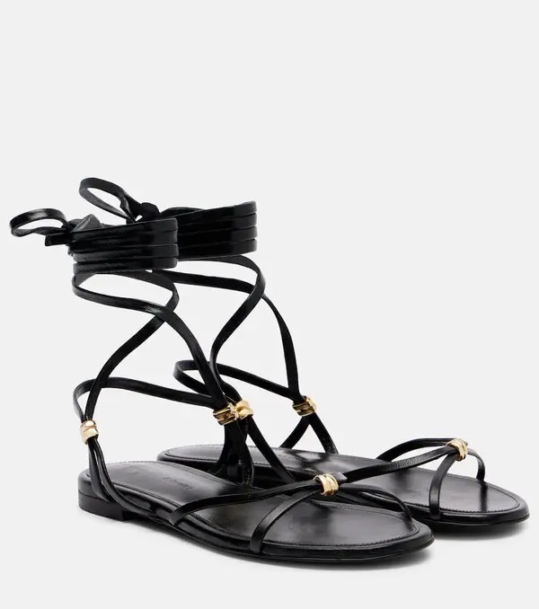 Proenza Schouler Coil Leather Sandals - Black