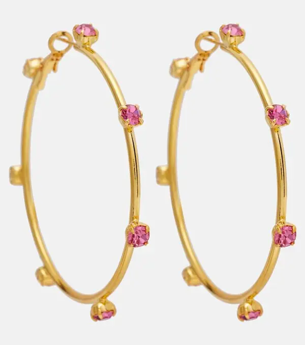 Magda Butrym Embellished -plated Hoop Earrings - Gold