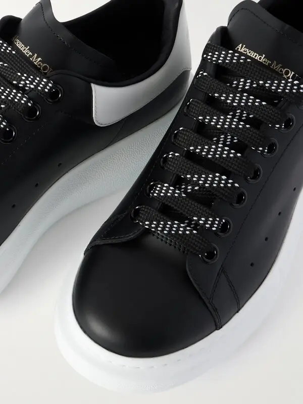 Alexander McQueen Exaggerated-sole Studded Leather Sneakers - Black