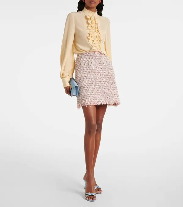 Manolo Blahnik Pyrenea Embellished Satin Mules