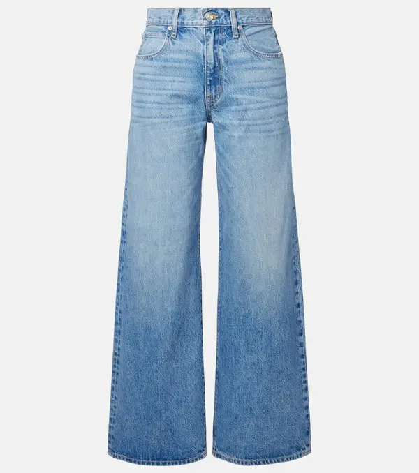 SLVRLAKE Selena Mid-rise Wide-leg Jeans - Blue