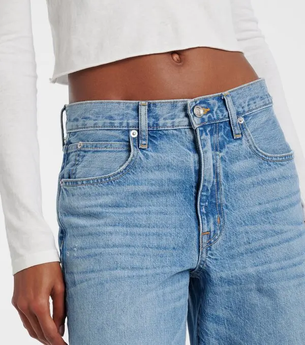 SLVRLAKE Selena Mid-rise Wide-leg Jeans - Blue
