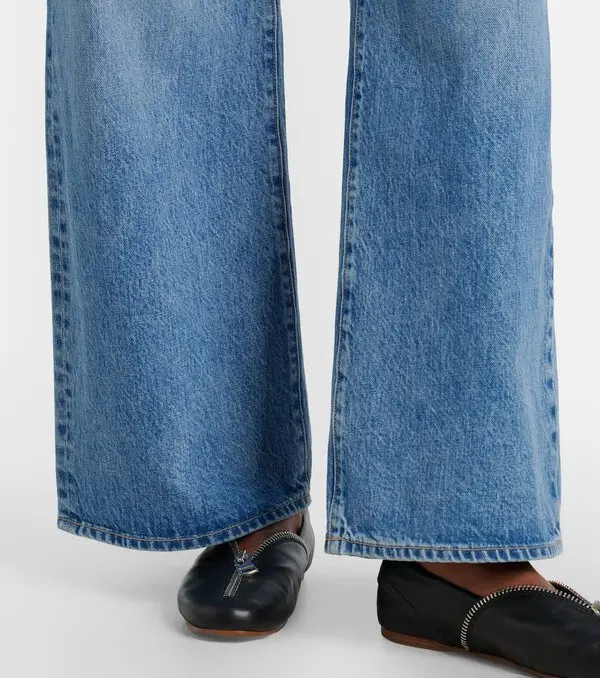 SLVRLAKE Selena Mid-rise Wide-leg Jeans - Blue