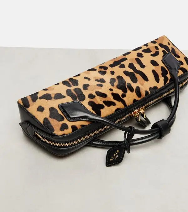 Alaïa Le Teckel Leopard-print Clutch - Brown