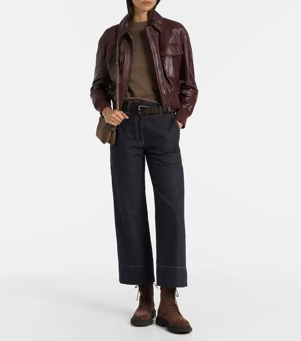 Brunello Cucinelli Monili Suede Lace-up Ankle Boots