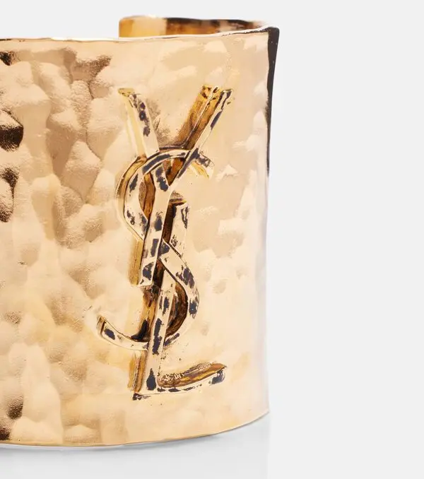 Saint Laurent Cassandre Cuff Bracelet - Gold