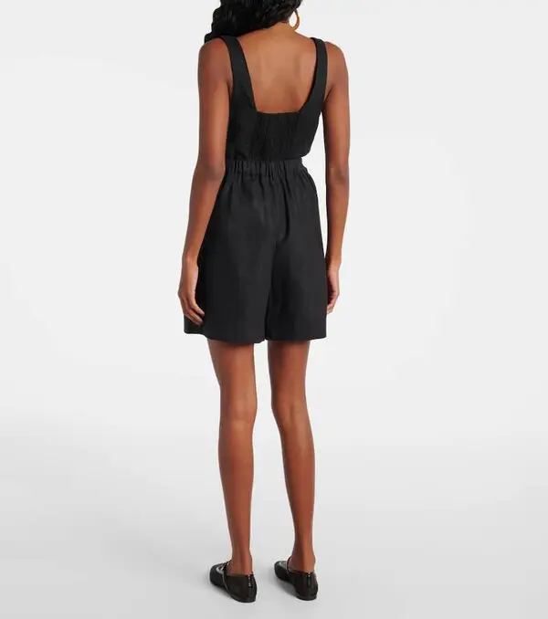 Posse Marchello Linen Shorts - Black