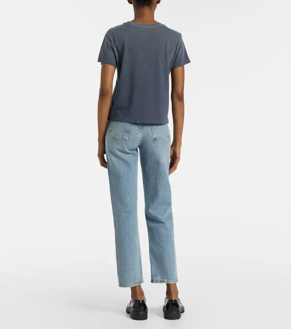 AGOLDE Adine Cotton Jersey T-shirt - Blue