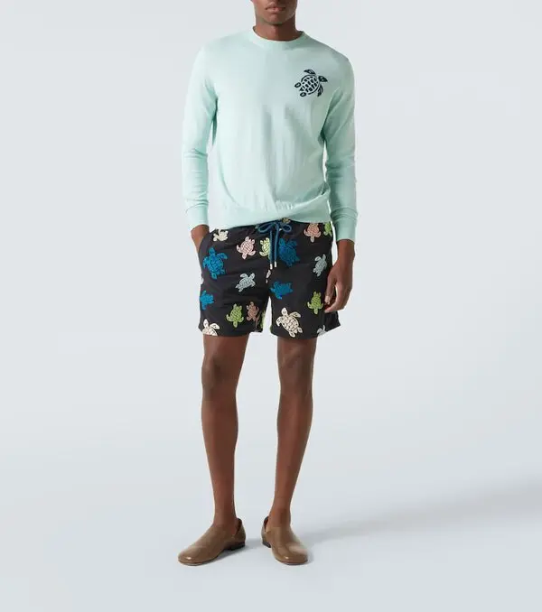 Vilebrequin Jacquard Cotton Sweater - Blue