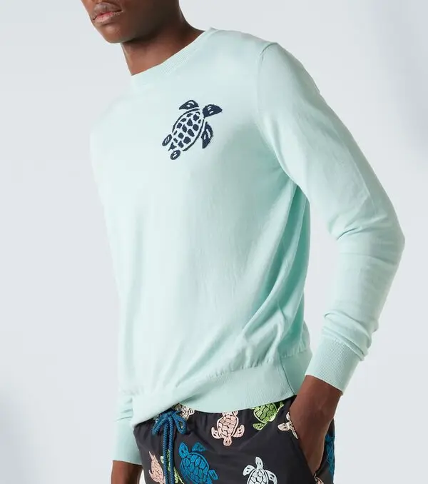 Vilebrequin Jacquard Cotton Sweater - Blue
