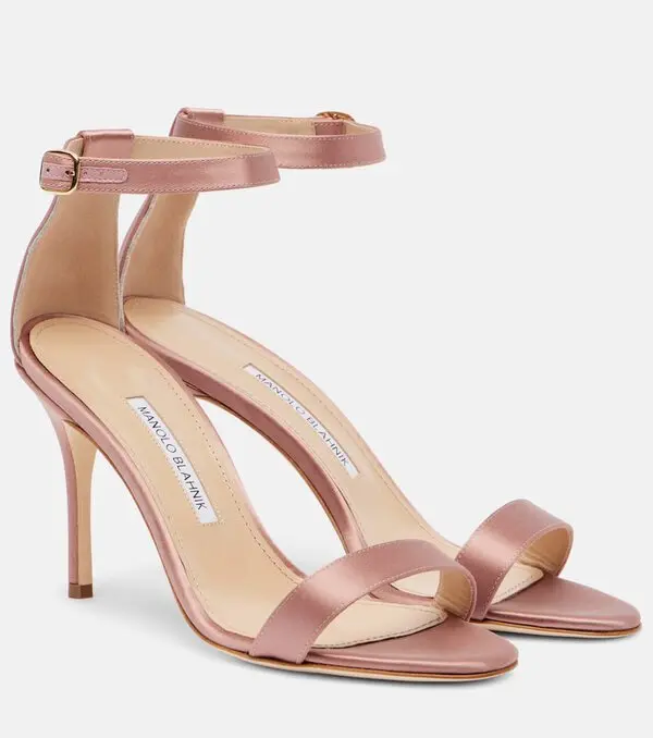 Manolo Blahnik Chaos Satin Sandals